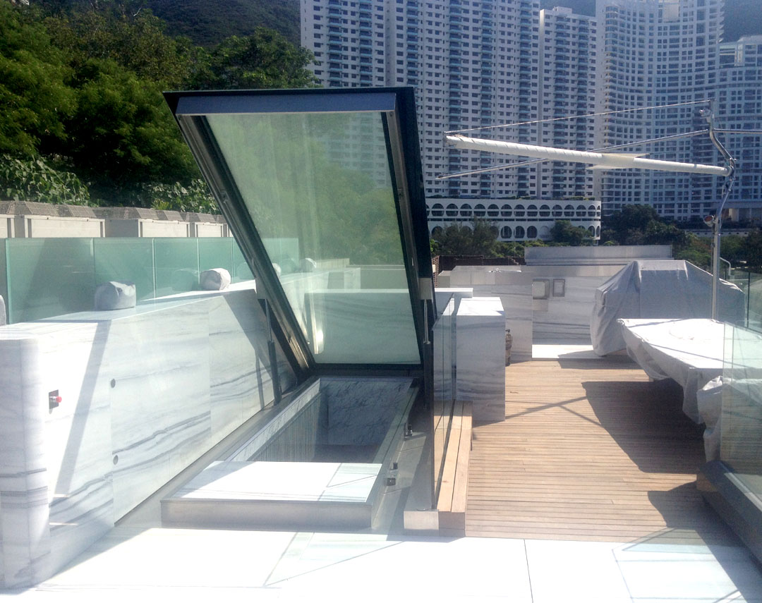 hydraulic hinged roof access | meia – Moving Elements in Architecture